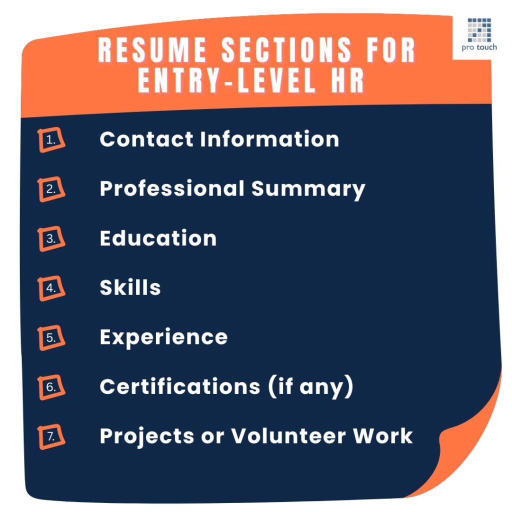 How to build a strong entry level resume for an HR Career